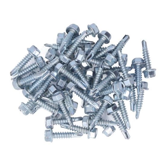 LAM-Cikonielf Vis auto-perceuse Lot de 250 vis autoperceuses hexagonales en acier au carbone M4 ...