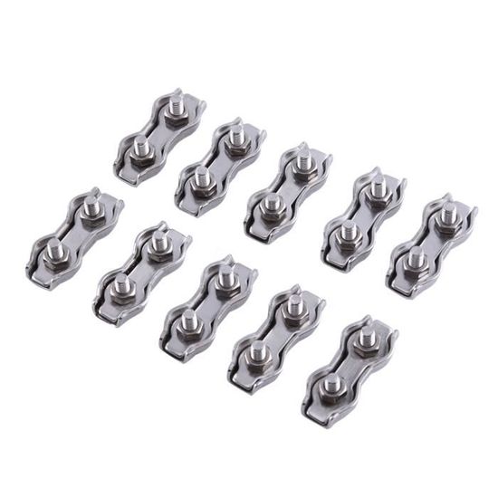 ZJCHAO 10Pcs Clips Inox M3 Attache Fil Câble Serre-câbles Colliers ...