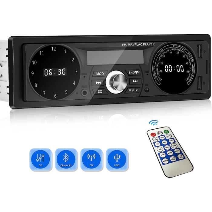 Autoradio Avec Bluetooth Mains Libres, 1 Din Lecteur Mp3 Avec Bluetooth 5.1 Fm Am, Support Usb ...