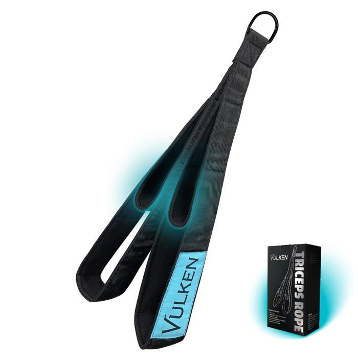 Sangle de musculation - Vulken - TLUK-TRICEP-ROPE-BLKST - 2 longueurs ...