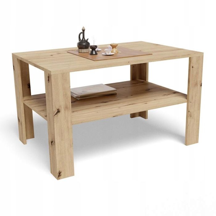 Table Basse EX3 Chêne artisanal - Table de salon Style contemporain - 100 x 68 x 60 cm ...