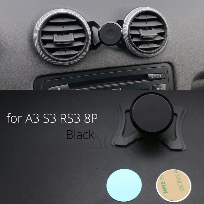 Support de téléphone de voiture pour Audi A3 S3 RS3 8P support d'aimant de montage d'évent 360 ...