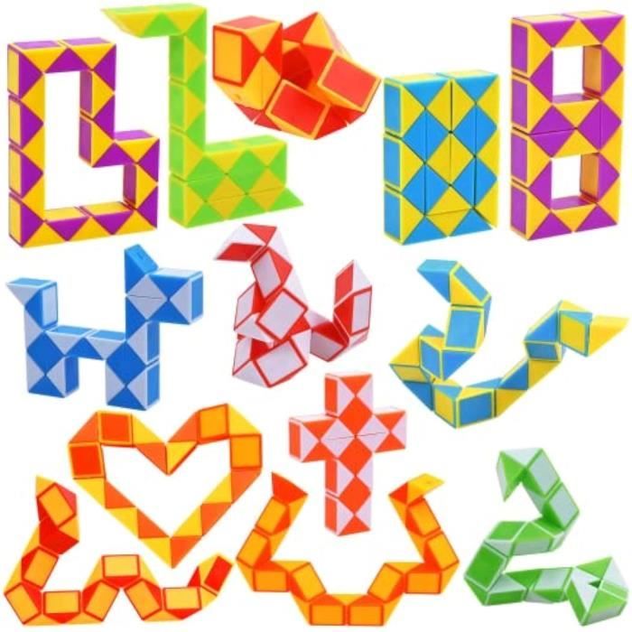 13 pièces Serpent Magique Magic Snakes Puzzle Cube Mini Twist Puzzle ...