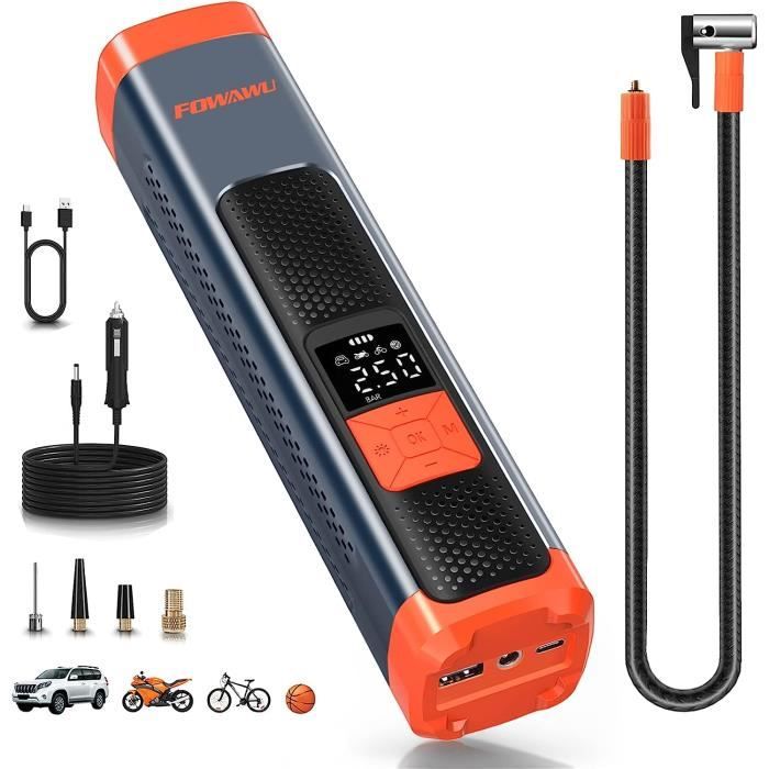 6000mAh Compresseurs d'air Portatifs 150 PSI,Pompe a Velo Electrique ...