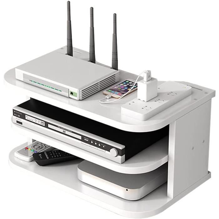 Routeur Wifi Boîte De Rangement Étagères Flottantes Meuble Tv Rack Top ...