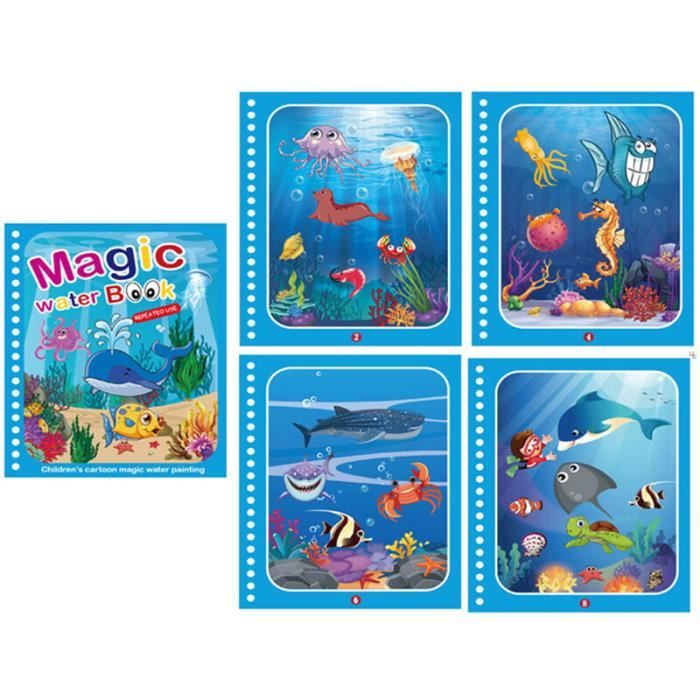 Jeu de coloriage,Livre de coloriage magique pour enfants,dessin à l'eau ...
