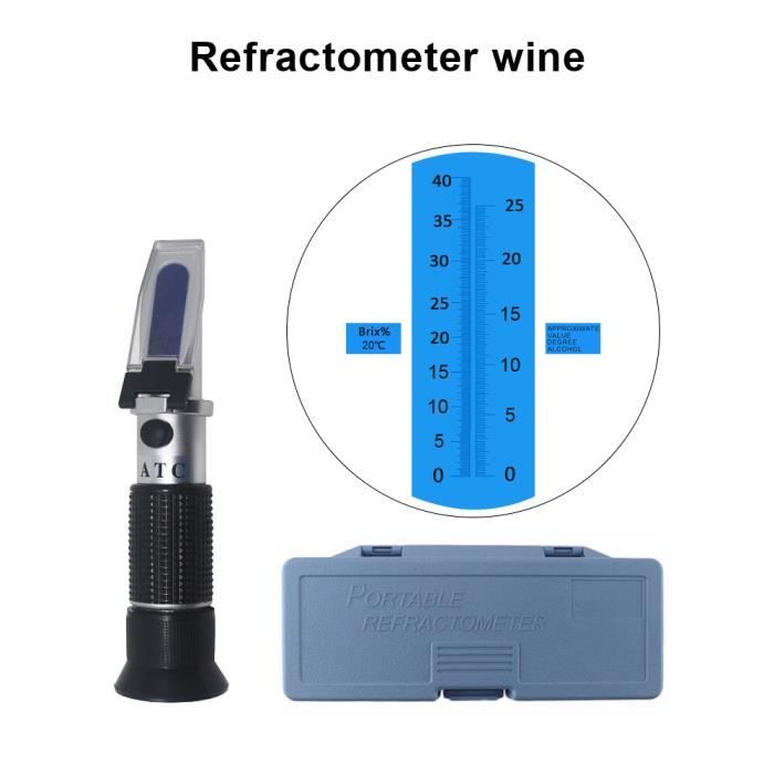 Mesure-controle,Réfractomètre pour alcool bière vin Brix 0-32%, outil ...