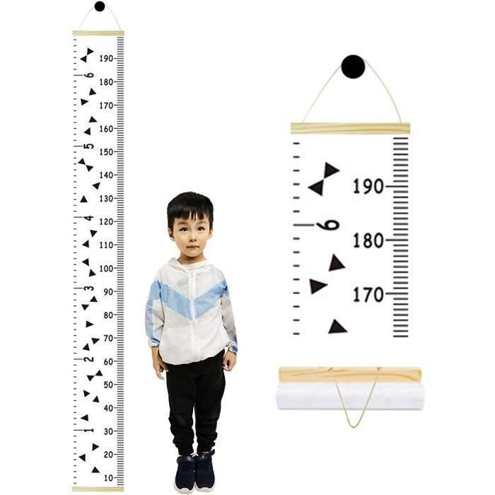 Toise de croissance pour bébé - AUTREMENT - 20 x 200 cm - Blanc - Bébé ...