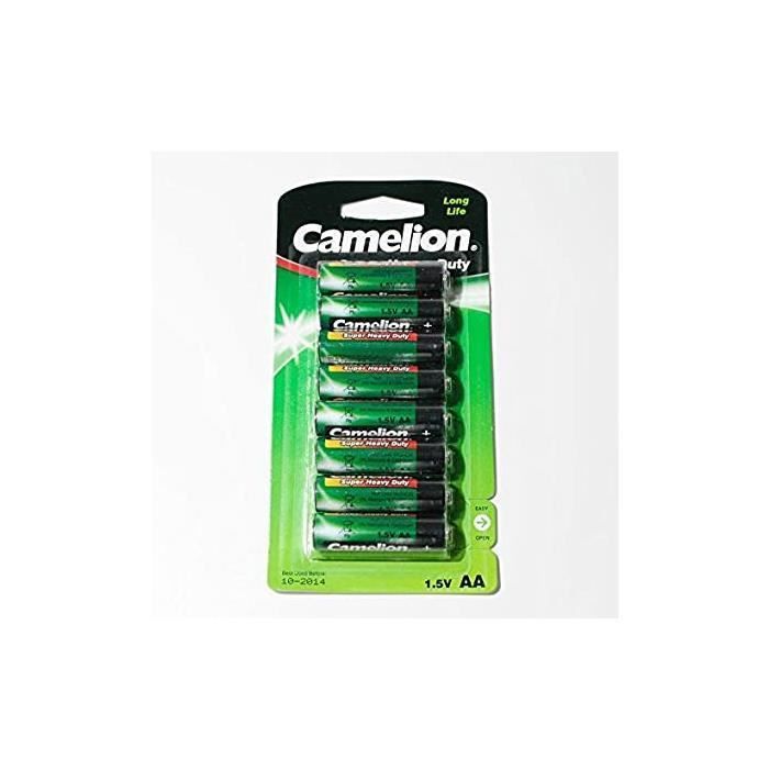 Pack de 8 piles Super Heavy Duty Verte LR6 Mignon AA - Cdiscount Jeux ...