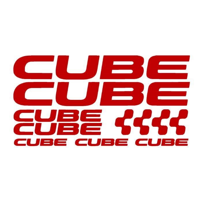 11 stickers CUBE - ROUGE FONCE - Vélo VTT VTC BMX Course Route Cadre ...