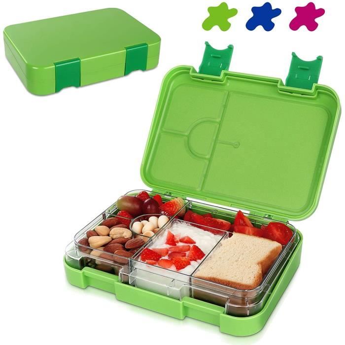 Boite Bento - Limics24 - Lunch Box Enfant Gouter 4+2 Compartiments Sans ...