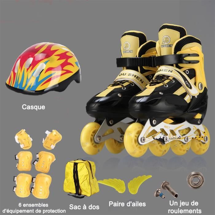 Rollers In Line Pour Enfants Roues LED Illuminées Patins à Roulettes ...