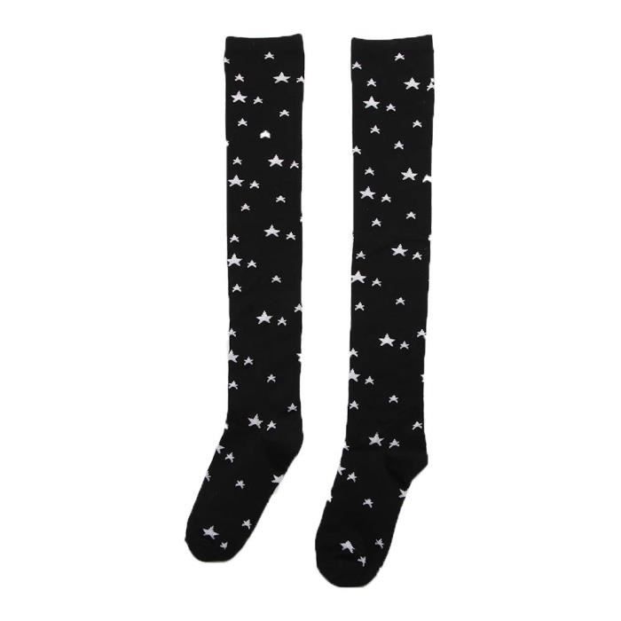 Bas longs à rayures noires et blanches pour femmes - Marque inconnue ...