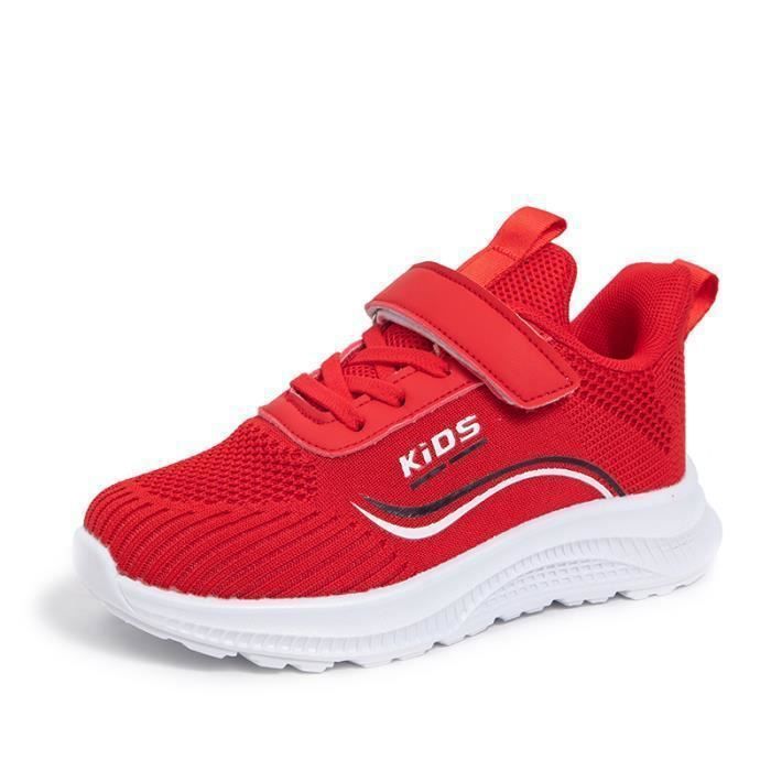 Basket Enfant Chaussures Garçon Fille Baskets Rouge - Cdiscount Chaussures