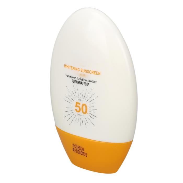 Mxzzand Crème solaire SPF 50 Crème solaire douce pour le visage, 45ml, SPF 50, lotion hydratante ...
