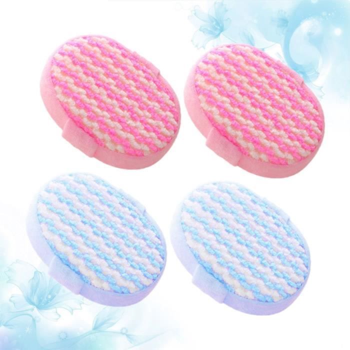 4 pièces éponge de bain tampons doux pour le exfoliant épurateur outil ...