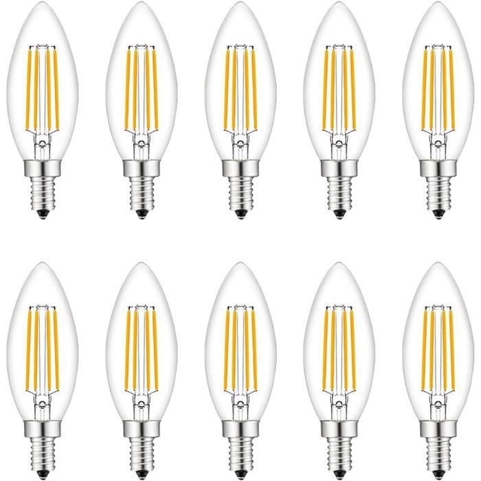 Ampoule Led E14, Non Dimmable E14 Led Blanc Chaud, 10 Pack Ampoules E14 4W Equivalent 40W, 230V ...