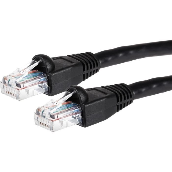 Câble Réseau Ethernet Cat 6 Rj45 25M-Noir[J2710] - Cdiscount Informatique