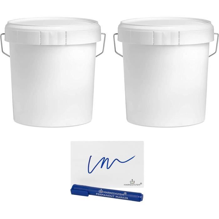 Seau vide industriel Pack de 2 x 4,6 litres - Conteneurs hermétiques en ...