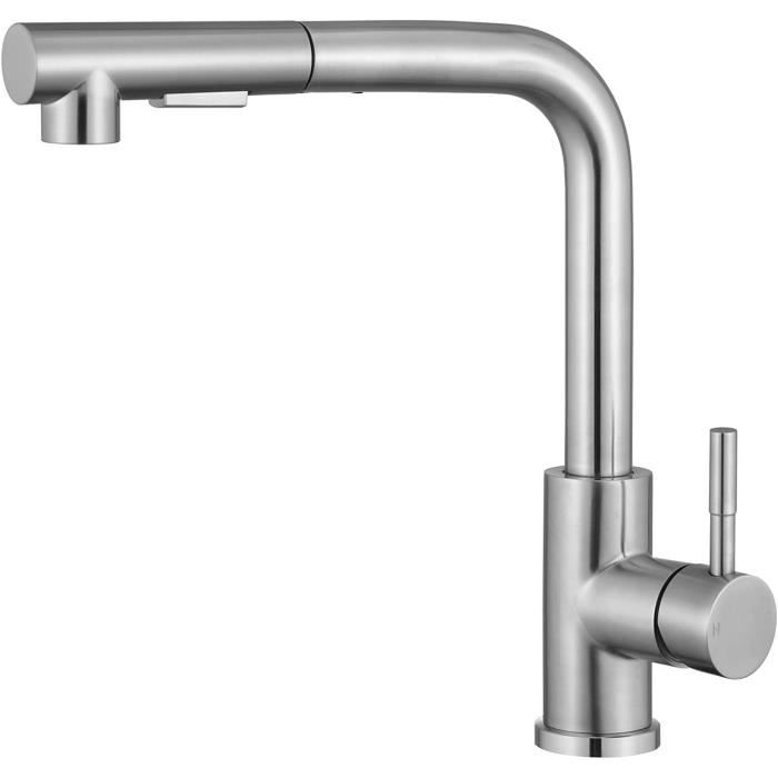 Denker Robinet De Cuisine Amovible Extensible, Évier Avec Douche 2 ...