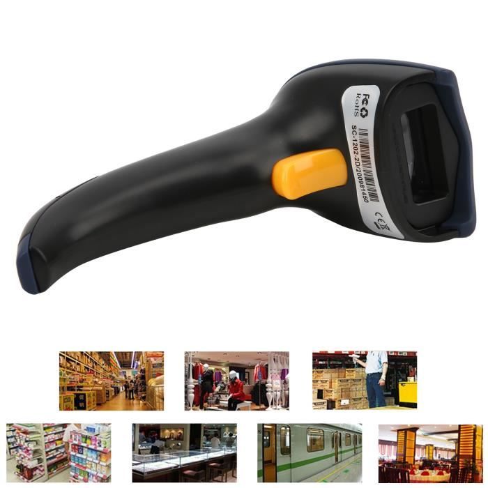 Scanner de codes à barres Barcode Scanner Reader Handheld USB Wired 1D ...