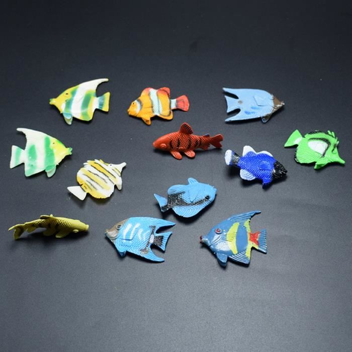 VINGVO Mini figurines de poissons d'océan tropical Mini poisson d'océan ...