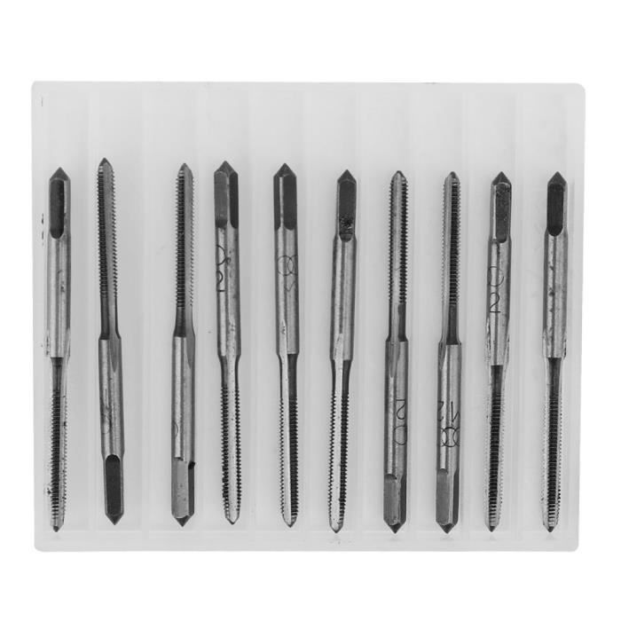 YOSOO Outil de filetage 10 pièces en acier au carbone métrique à main ...