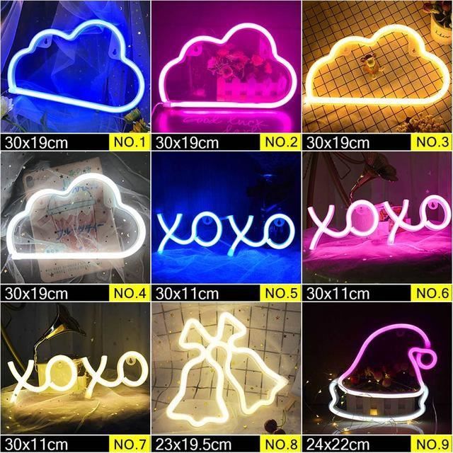 Veilleuse,Group S-NO.5--Lampe LED en néon suspendue au mur, luminaire ...