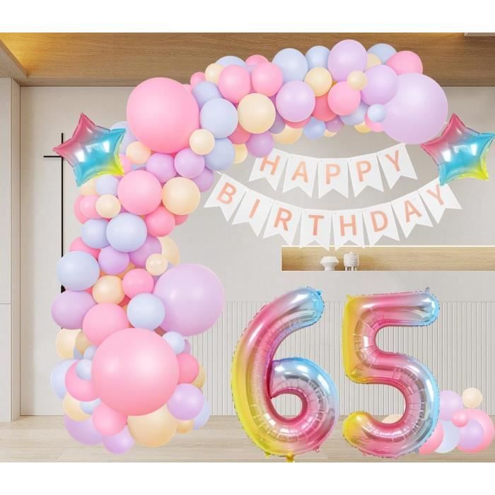 Decoration Anniversaire 65 Ans Femme Ballon Arche 65 Ans Anniversaire ...