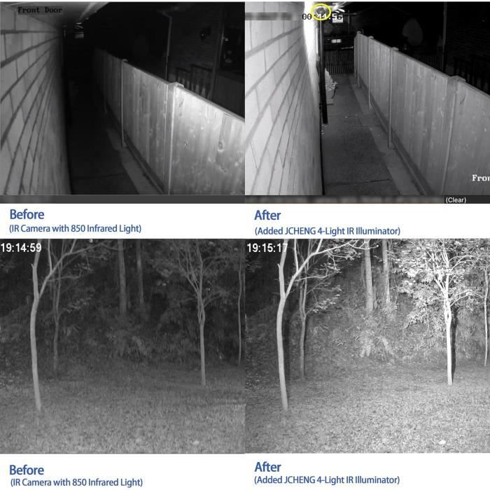 Jc Ir Illuminateur 4-Led Haute Puissance Projecteur Infrarouge Grand ...