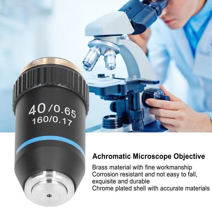 Garosa Objectif du microscope Objectif de Microscope Achromatique 40X ...