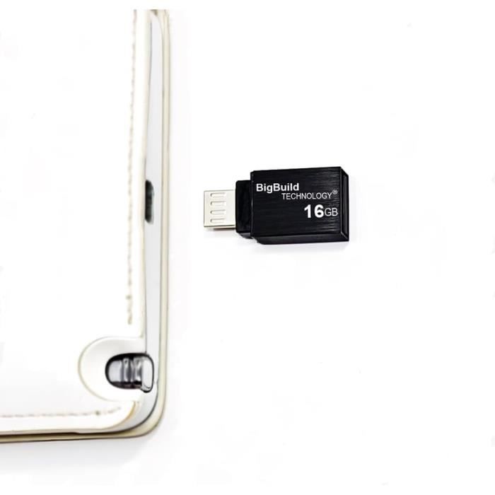 16Gb Noir Clé Usb Micro B Otg Dual Drive Compatible Avec Samsung Galaxy ...