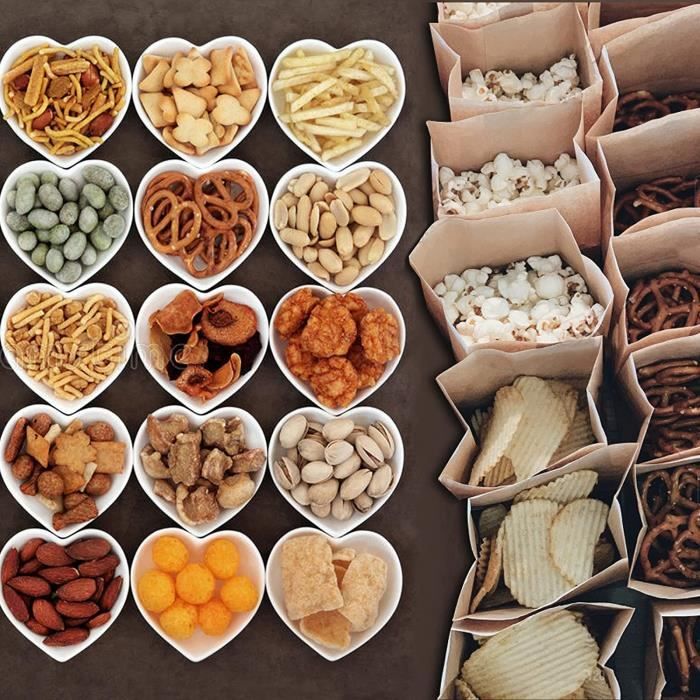 Sac Alimentaire Et Pour Sandwich - 100 Pcs Sachet Papier Marron 24X13X8 ...