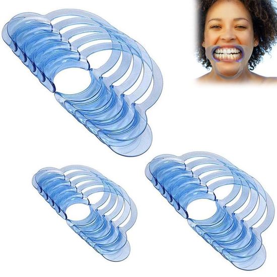 Rosenice 20 pièces ouvre-bouche pour les soins dentaires et les jeux de société L (bleu ...