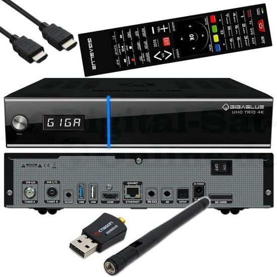 UHD Trio 4K - Récepteur Combo pour Satellite, câble et Signal terrestre ...