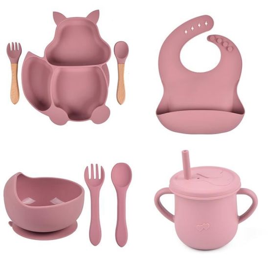 Set Vaisselle Repas Complet Assiette Ventouse pour Bébé Antidérapant ...