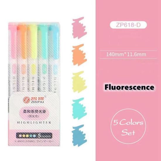 Stylo à surligneur Fluorescent à Double tête, 25 couleurs, Mildliner ...
