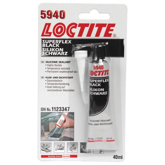 LOCTITE 5940- Joint silicone multi-usages noir - 40 ml, verre ...