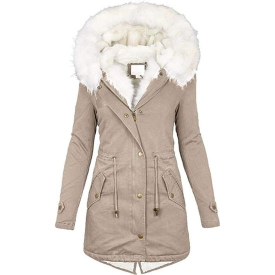 Veste Chaude d'hiver pour Femmes Manteau à Capuche Zippé Manteaux et ...