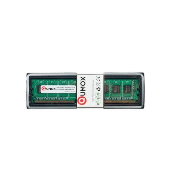 Mémoire RAM - QUMOX - DIMM DDR3 - 4 Go - 1600 MHz - 240 broches - Cdiscount Informatique