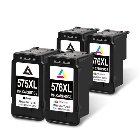 STAROVER PG-575XL CL-576XL 4 Cartouche d'encre pour Canon 575 XL 576 XL pour PIXMA TS3550i ...