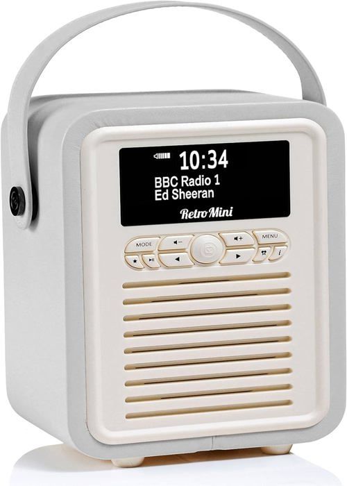 Retro Mini Radio DAB Plus/DAB avec Bluetooth, FM et Radio Réveil ...