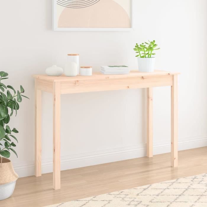 Akozon Table console 110x40x75 cm Bois massif de pin - 7891450863733 ...