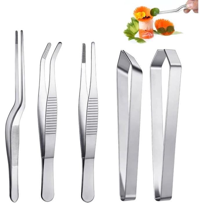 Kit de 5 pince cuisine - pince cuisine inox Professionnel - Pinces à ...