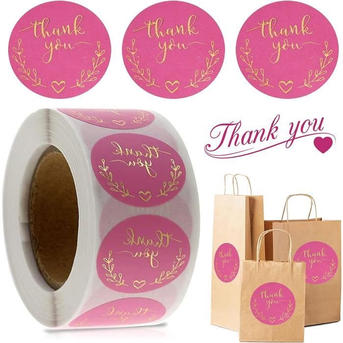 Merci Stickers, Étiquettes Autocollantes Rondes, Autocollants d ...