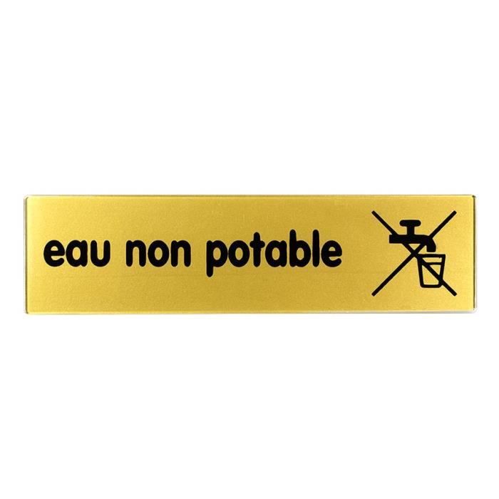 Plaquette Eau non potable - Plexiglas or 170x45mm - 4490403 - Cdiscount ...