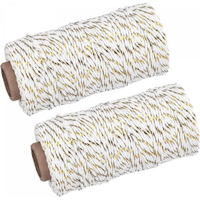 Ficelle Emballage Corde Emballage Coton Ficelle 100M-109 Or Ton et ...
