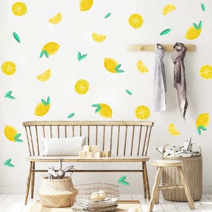 Stickers muraux amovibles Summer Cool Citron Jaune Mod Limonade Acide ...