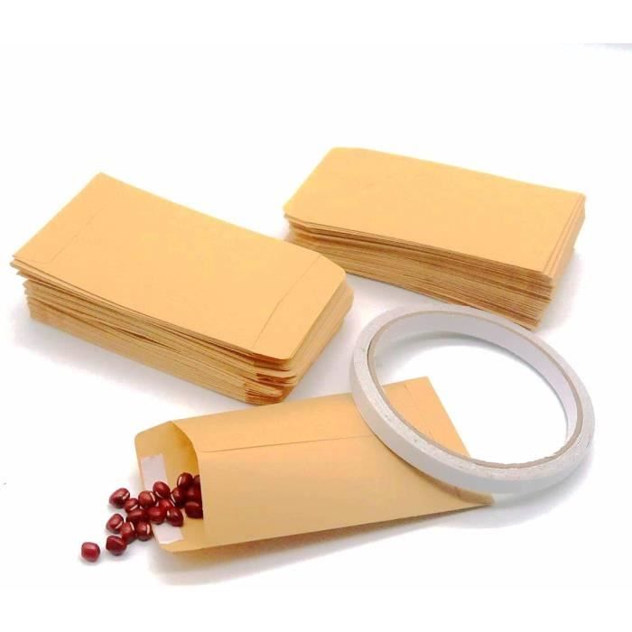SAC ALIMENTAIRE 120pcs mini sachets pour semences avec ruban adhésif ...