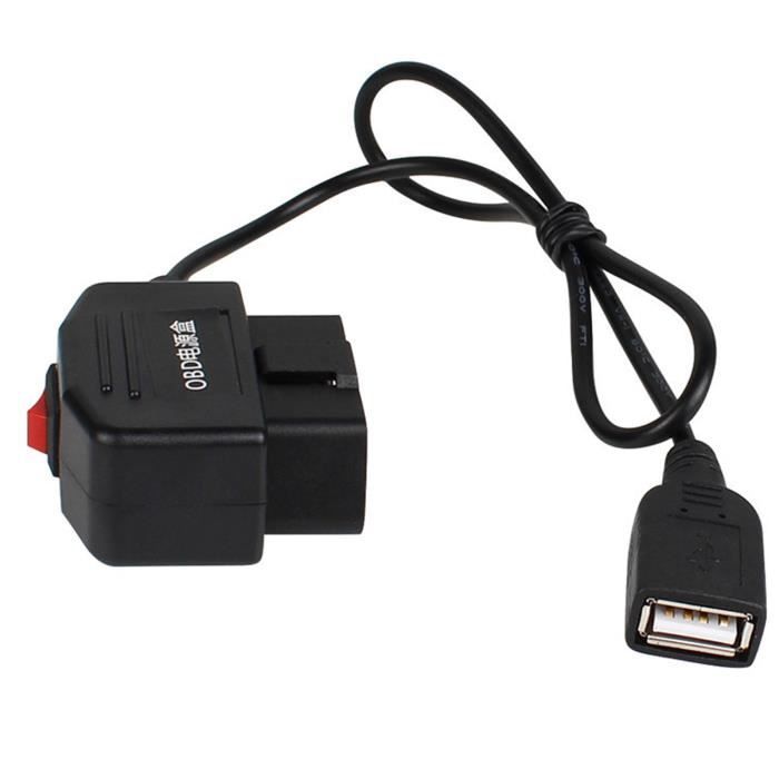 Câble de recharge USB - Black - 5V 3A - Pour caméra de tableau de bord ...